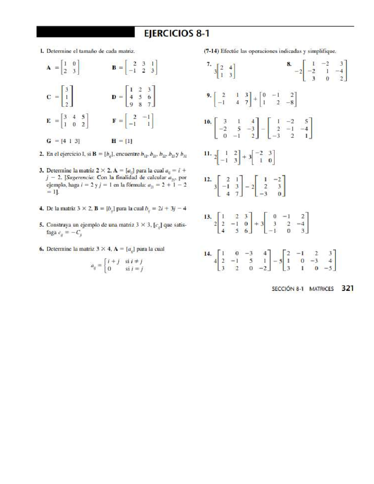 Taller de Matrices - Teoria - Álgebra Lineal - POLI - Studocu