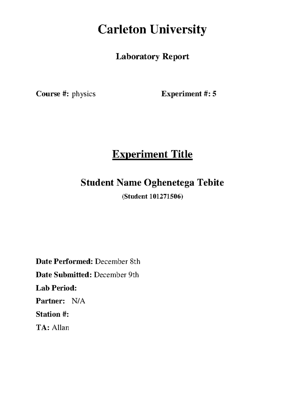 Atwood's Machine Report Template - Carleton University Laboratory ...