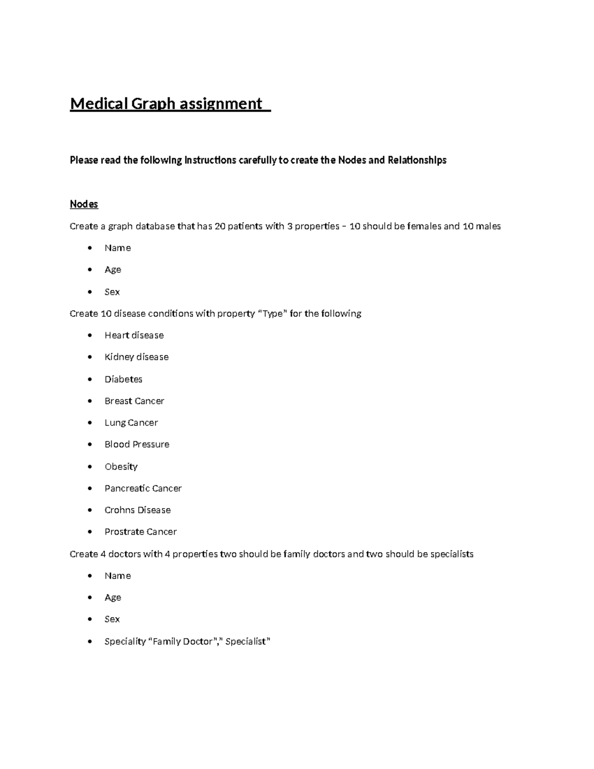Graph Medical Assignment Big Data 2 using Neo4j - Medical Graph ...