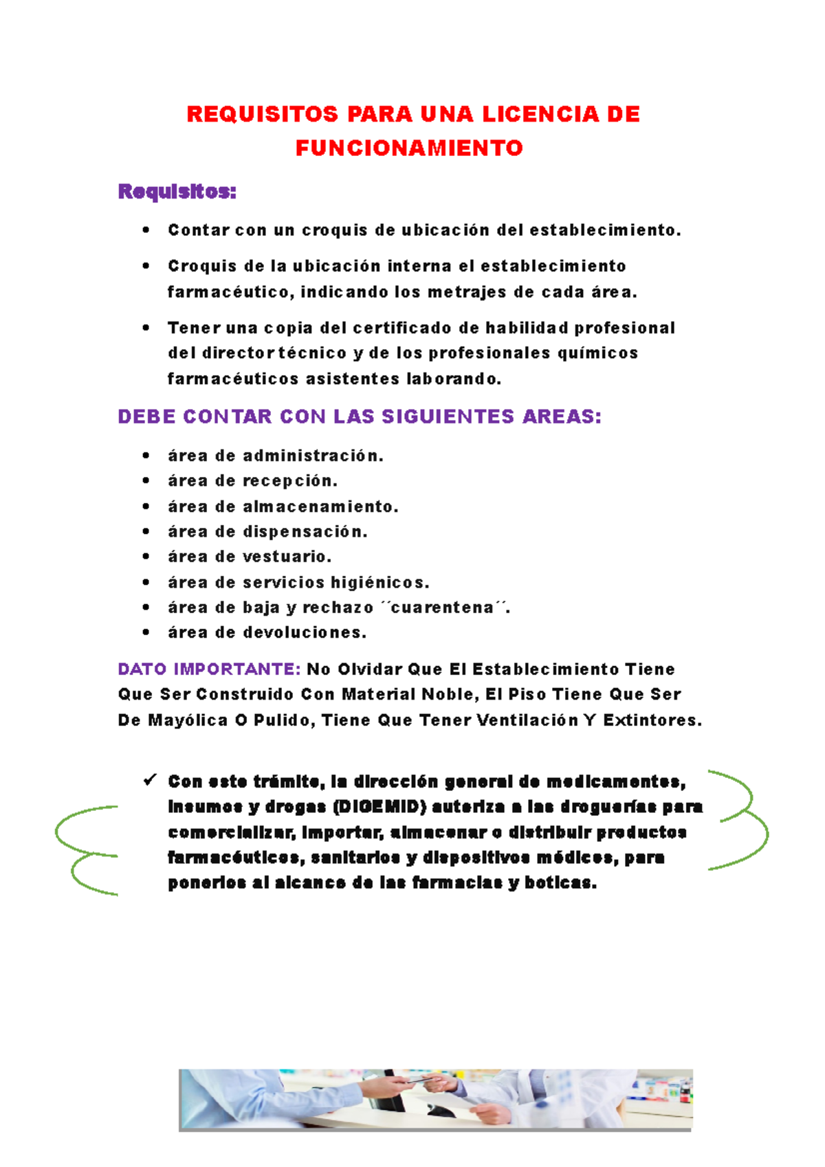 Requisitos PARA UNA Licencia DE Funcionamiento - REQUISITOS PARA UNA ...