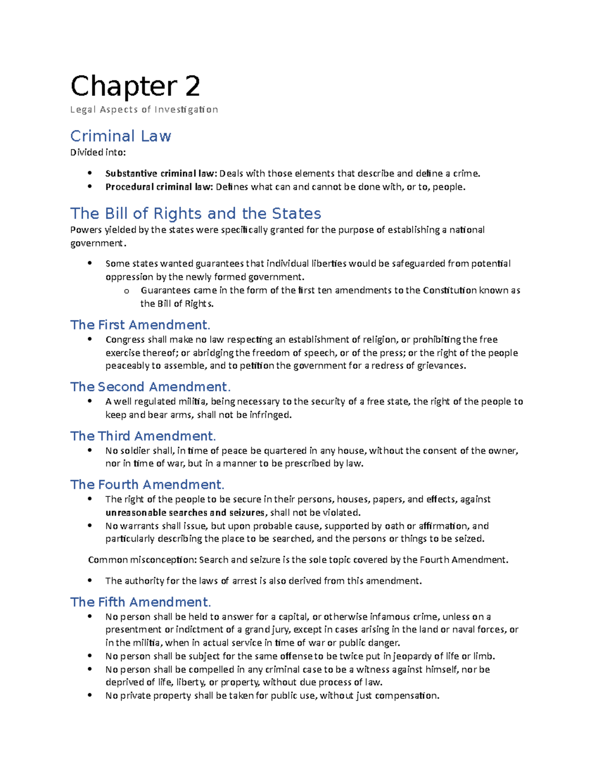 Chapter 2 - Legal Aspects of Investigation - Chapter 2 Legal Aspects of ...
