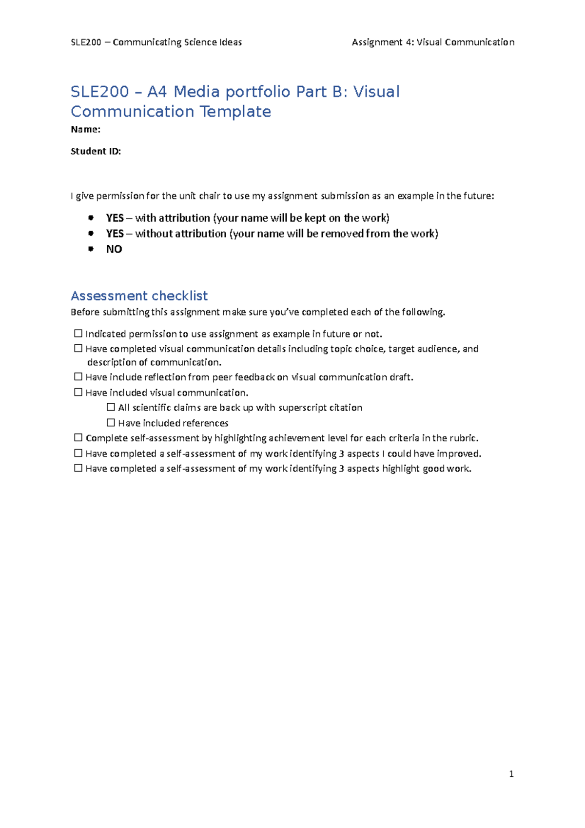 SLE200 A4 Visual Communication Template - SLE200 – A4 Media portfolio ...