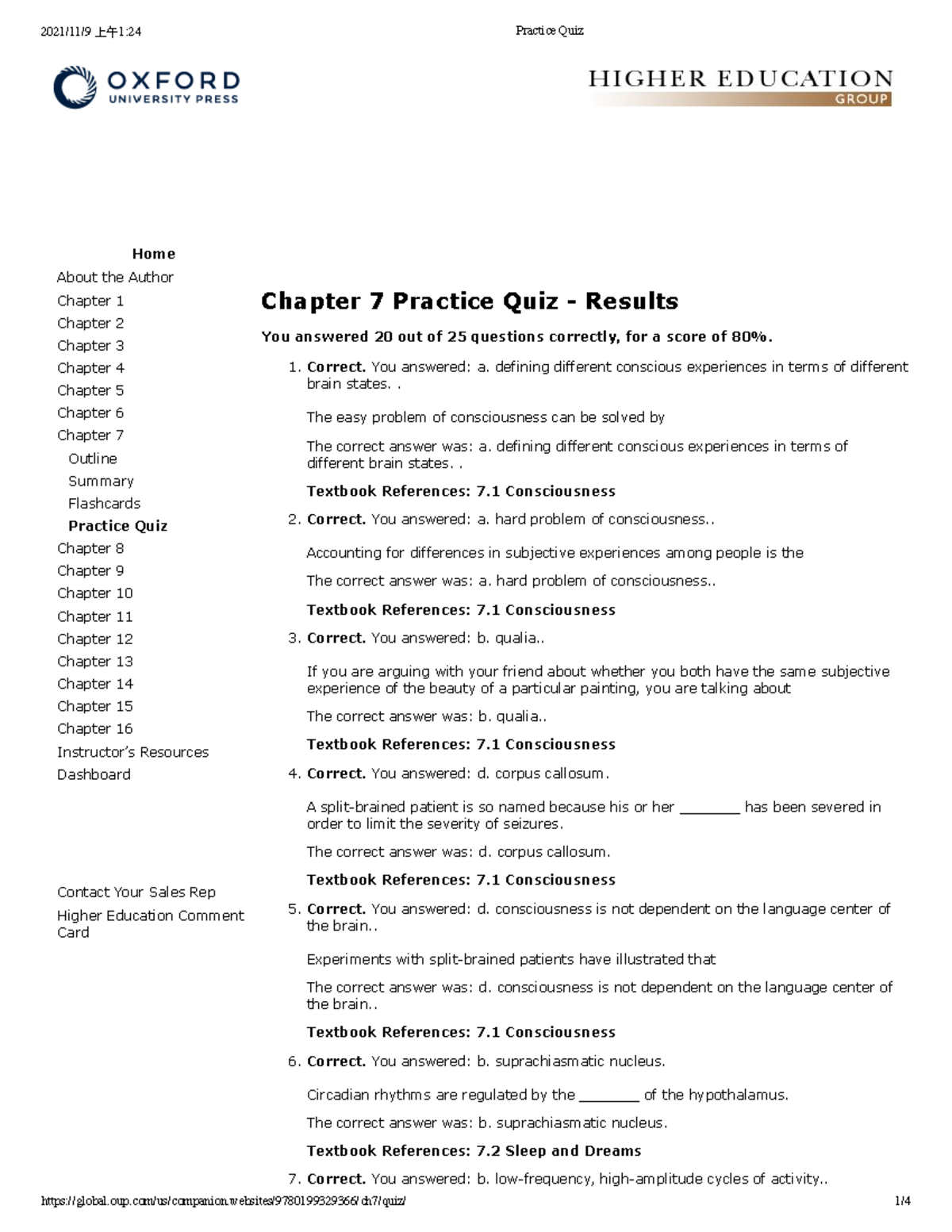 Quiz7 - quizes - Home About the Author Chapter 1 Chapter 2 Chapter 3 ...