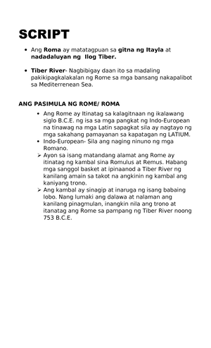 Script (Auto Recovered) - SCRIPT ANGEL: Magandang Umaga sainyong lahat! Nais muna naming ...