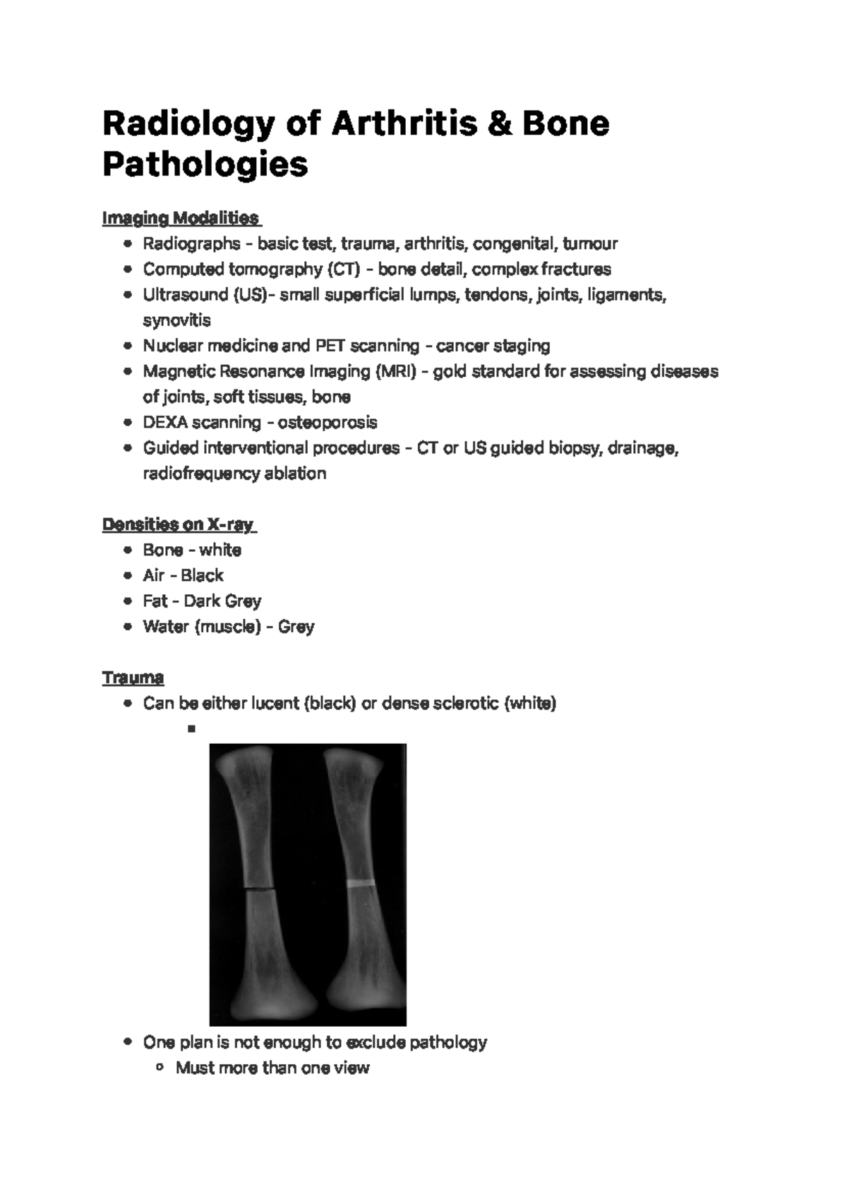 Radiology of Arthritis and Bone Pathologies - R a d i o l o g y o f A r ...
