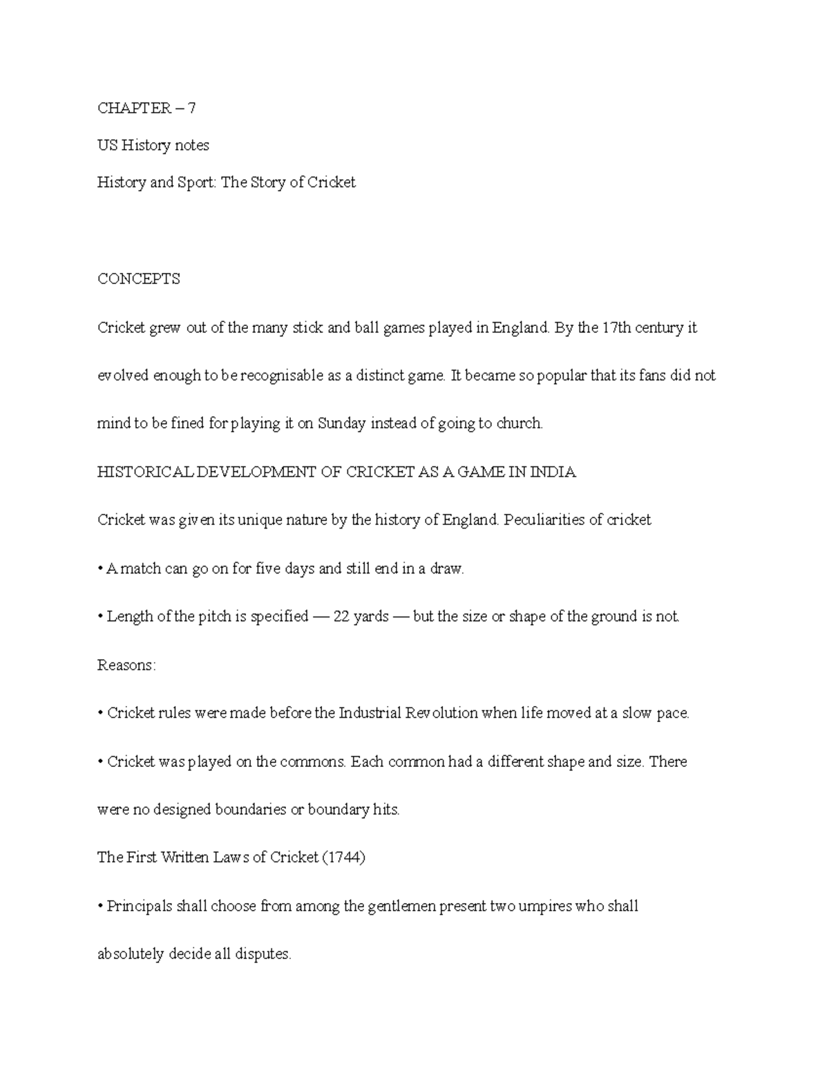 Chapter – 7 US History 1 - Notes - CHAPTER – 7 US History notes History ...