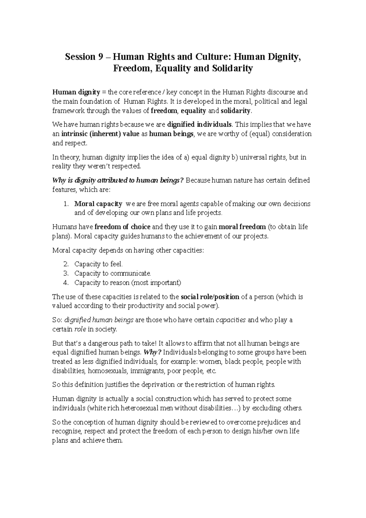 Law Mid-Term 2 Schemes - Session 9 – Human Rights and Culture: Human ...