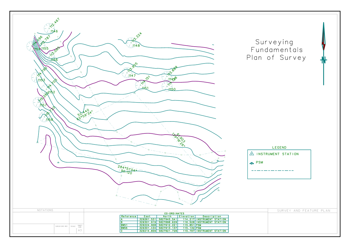 Topographic Map - 467 1146 Surveying 1148 Fundamentals 1155 1,280 Plan ...