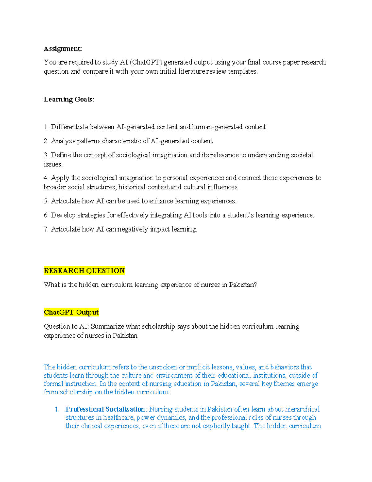 Aritifical Intelligence (AI) class assignment - Assignment: You are ...