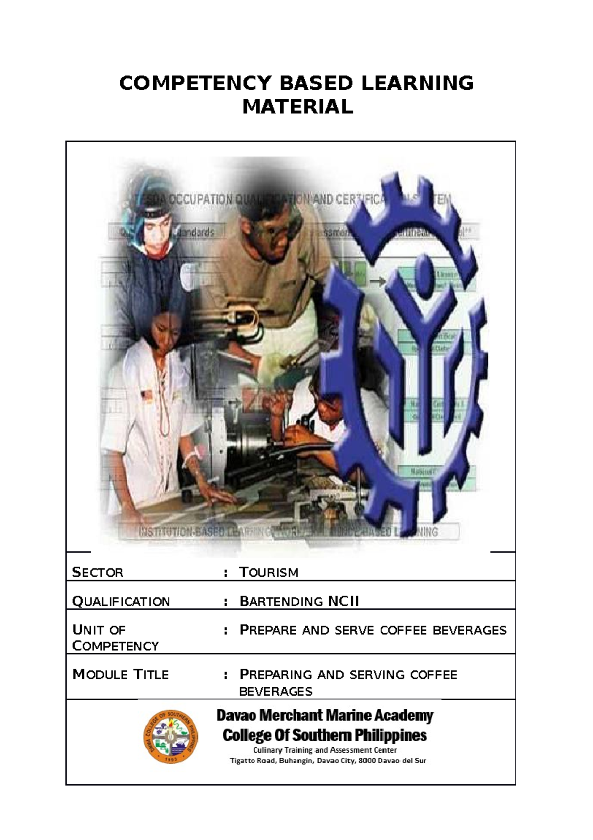 UC3 Prepare and serve coffee beverages - COMPETENCY BASED LEARNING ...