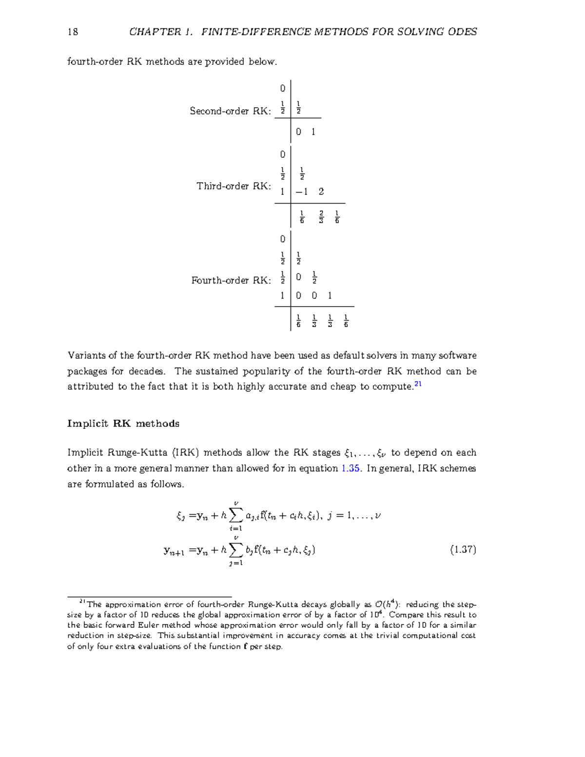 Essays in Computational 7 - 18 CHAPTER 1. FINITE-DIFFERENCE METHODS FOR SOLVING ODES fourth ...