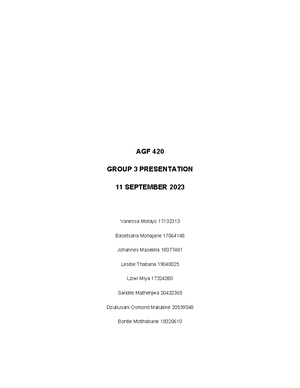 Study guide AGF 420 2023 - Study guide Alternative Dispute Resolution (AGF 420) - 2023 Senior ...