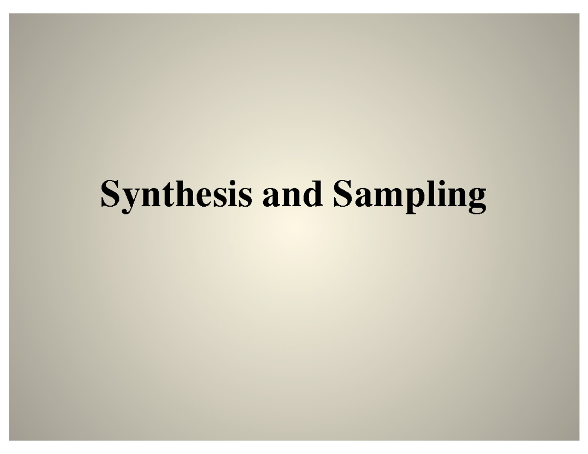 11 Synth Samp - ajsf;lkj sf;laksj f;sljrqpmo3ir j;slkfj; oiqwu ;rlkfjsd ...