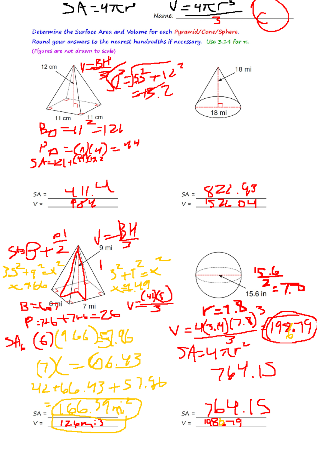 Kami Export - HW; U3T1; SLT 9-13; Surface Area and Volume of Pyramids ...