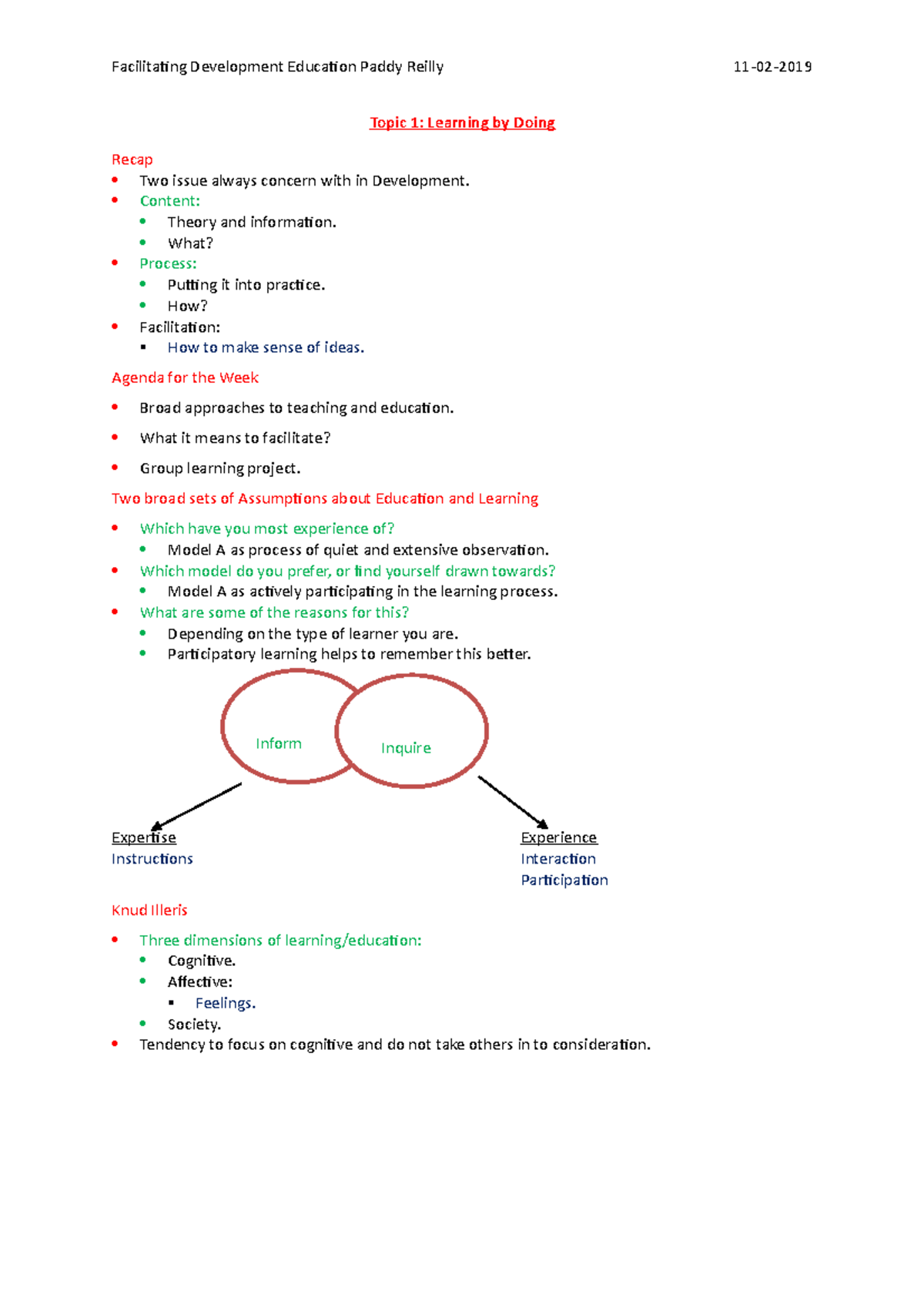 Lecture 3 - Learning by Doing - Facilitating Development Education ...