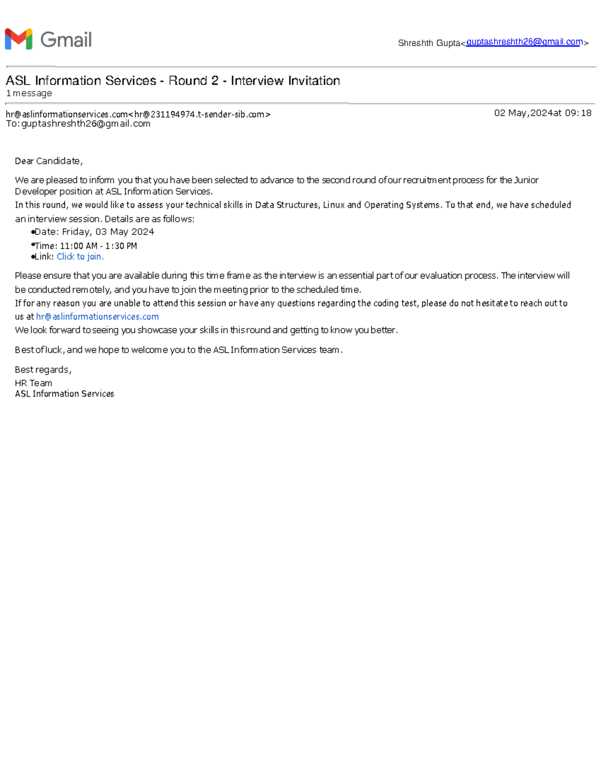 Fri - find all notes here - ASL Information Services - Round 2 ...