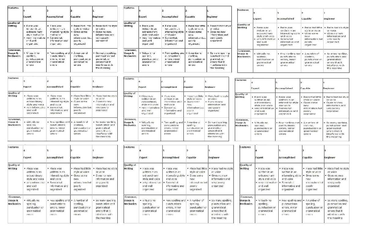 Rubrics - pagbasa - Pagsulat sa Filipino sa Piling Larang Grade 12 ...