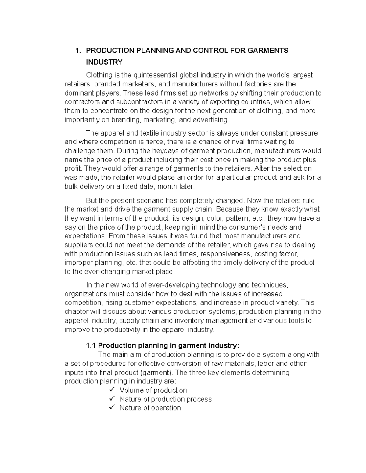 Entrep 3 - lectures and activities - 1. PRODUCTION PLANNING AND CONTROL ...