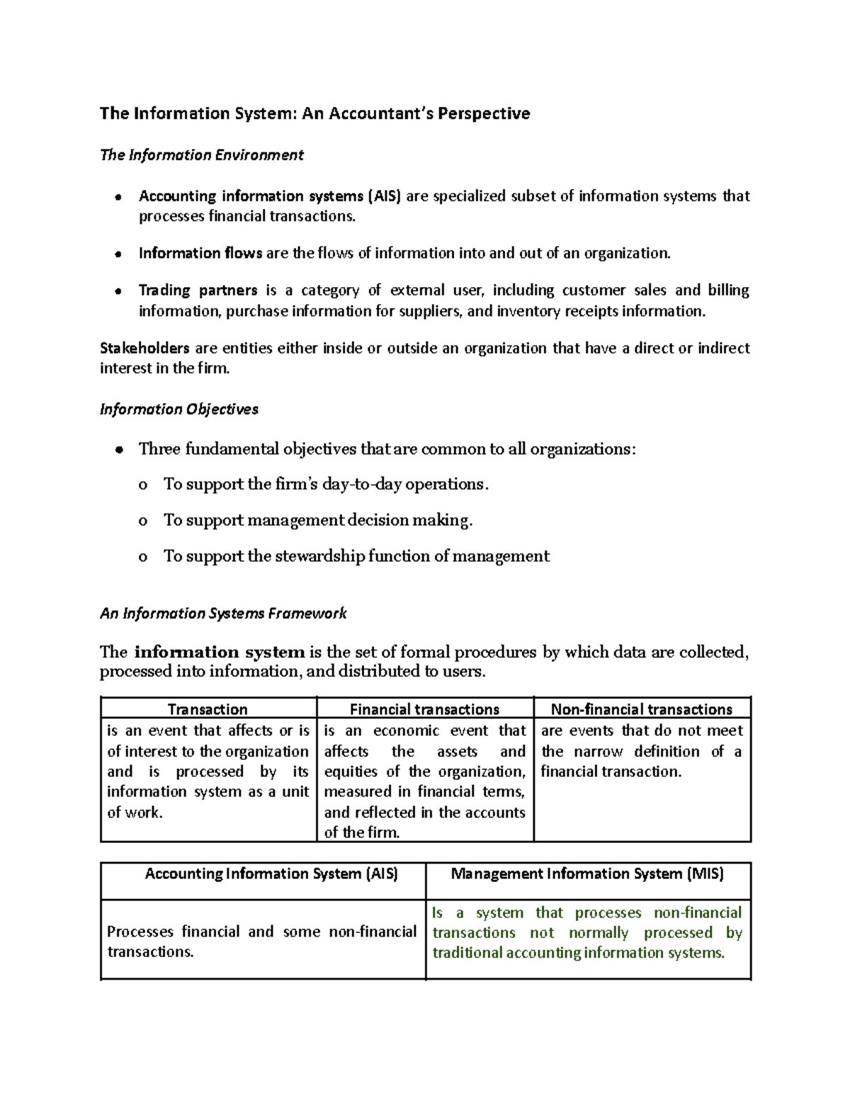 AIS Chapter 1 - this is a note that can help you in your assignment ...