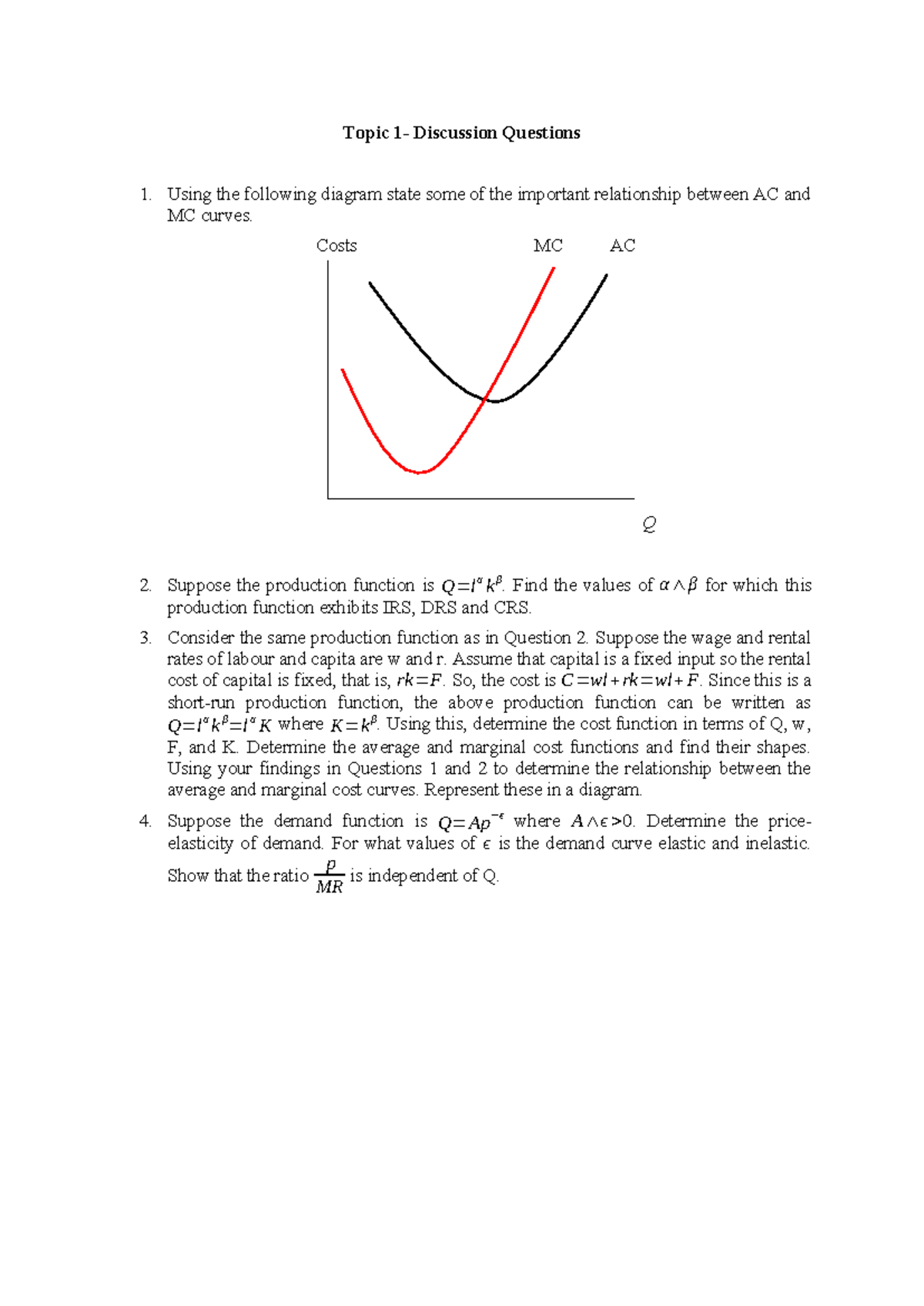 Topic 1 - Discussion Questions - Topic 1- Discussion Questions Using ...