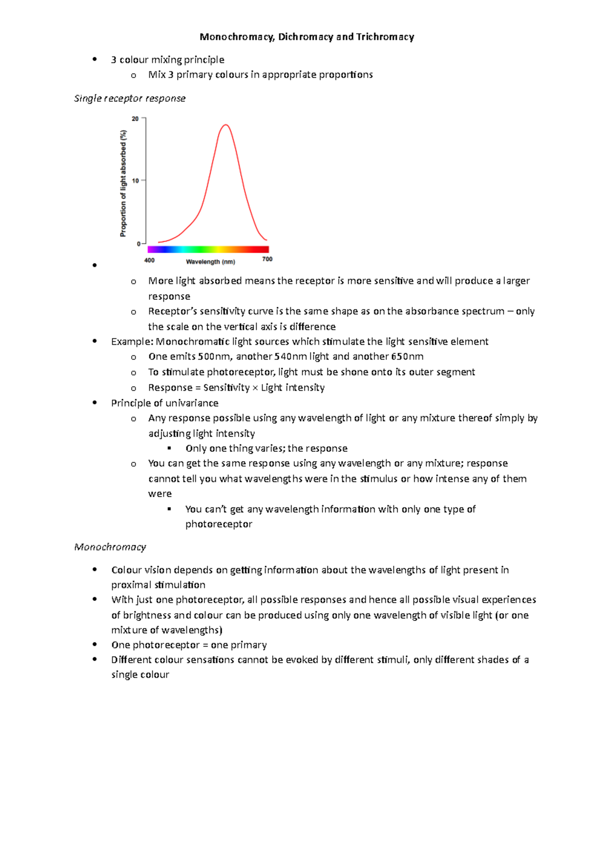 4. Monochromacy, dichromacy and trichromacy - Monochromacy, Dichromacy ...