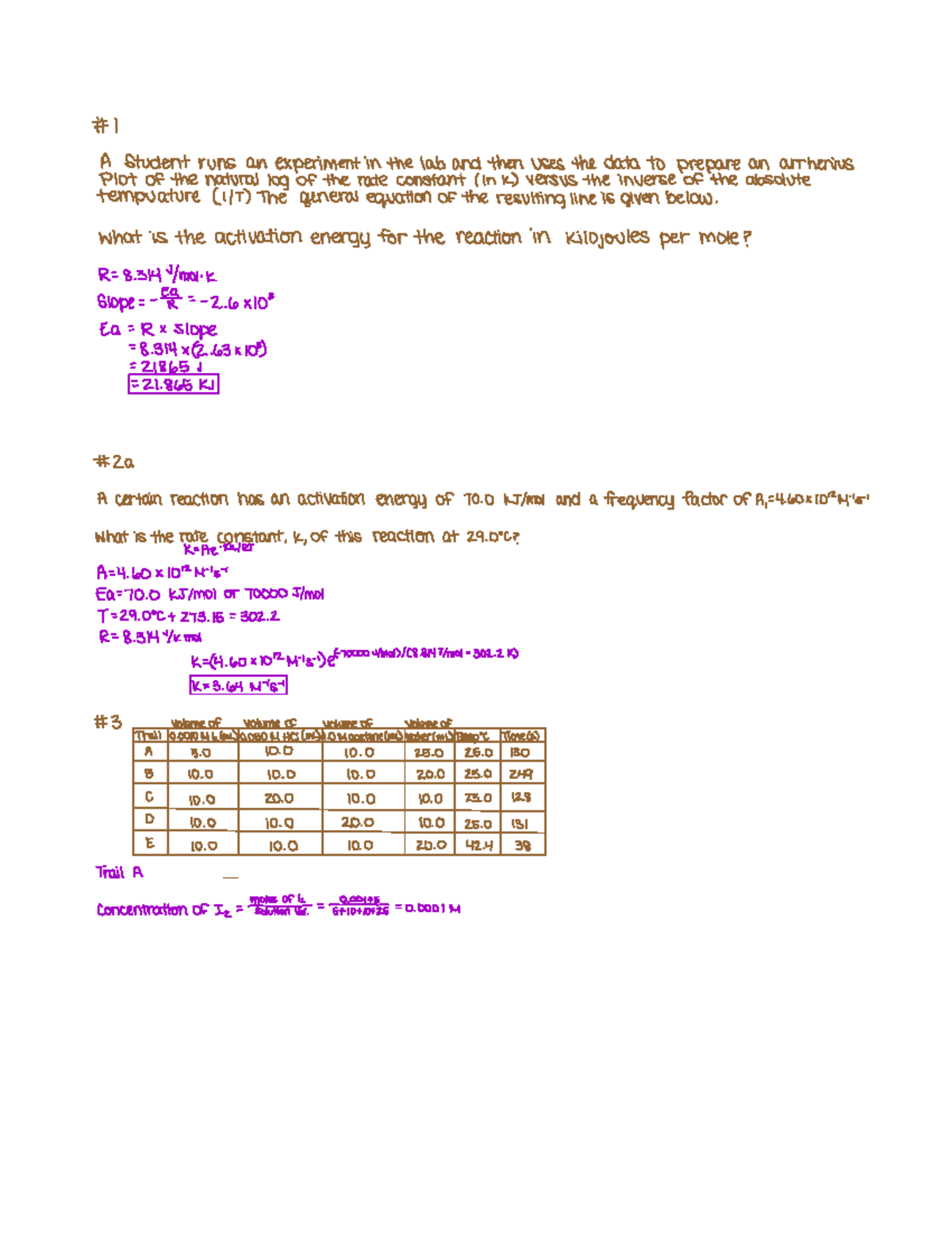 Chem 106 2 - Example of How to find the missing K or Number of moles ...