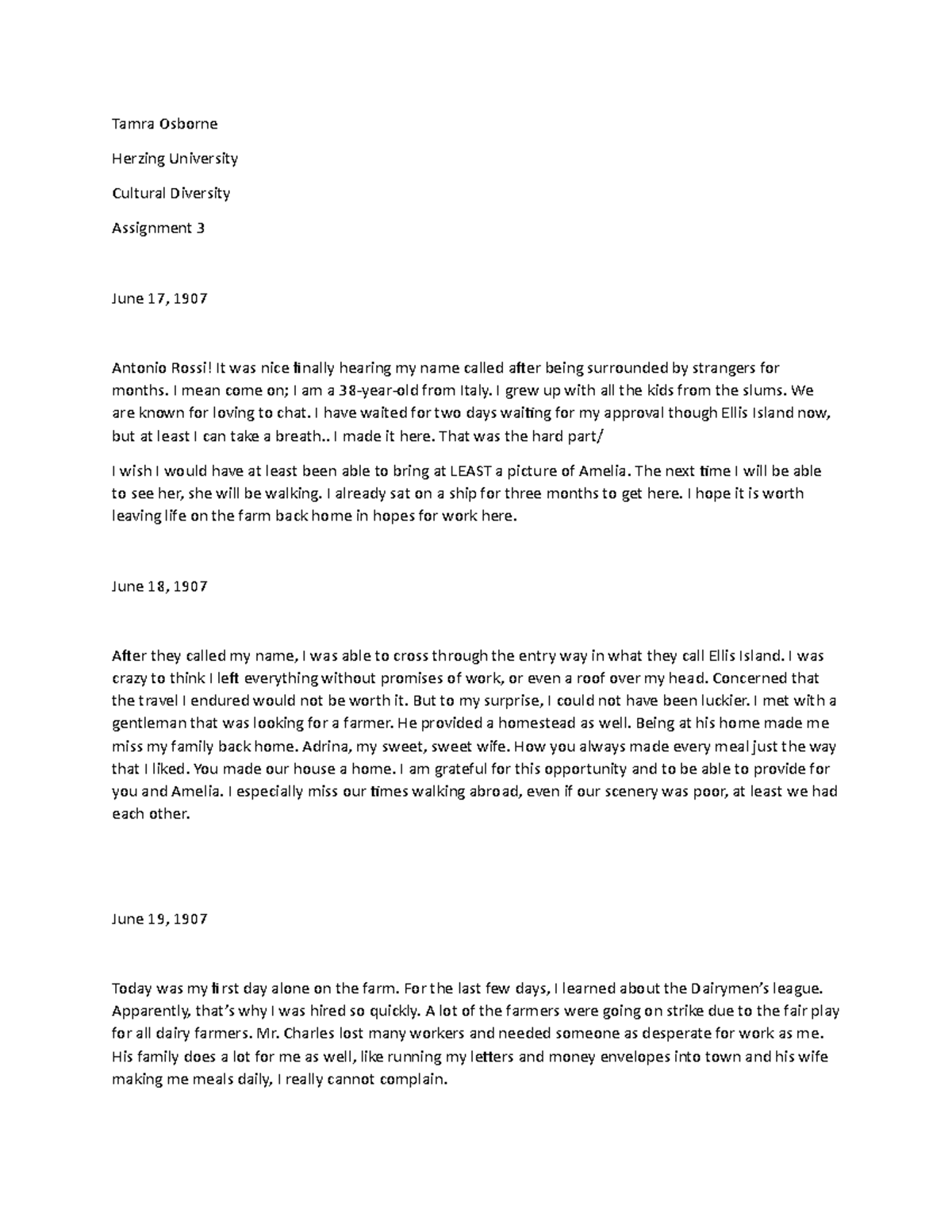 Cultural Diversity 3 - discussion/assessment assignment for module 3 ...