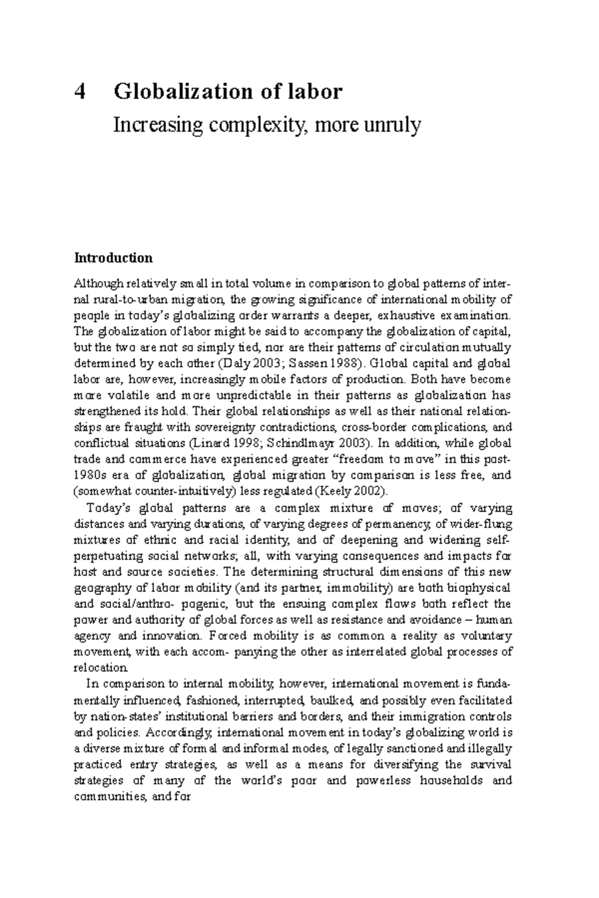 Globalization of labor - 4 Globalization of labor Increasing complexity ...