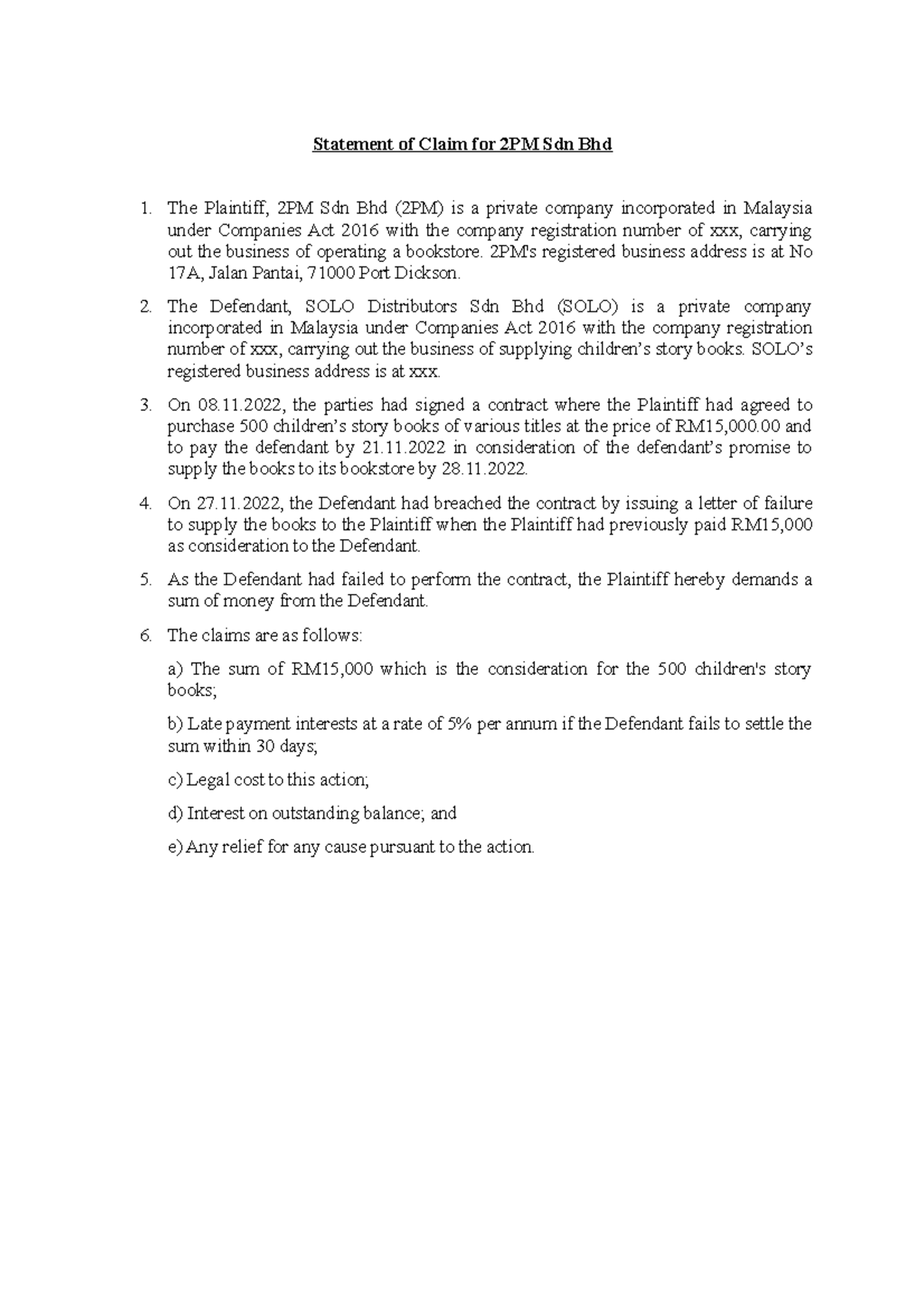 Civil Tutorial 2 - homewwork - Civil Procedure II - MMU - Studocu