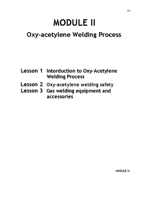 Module 1 Lesson 1 to 3 - INTRODUCTION MODULE I SHIELDED METAL ARC WELDING LESSON 1 INTRODUCTION ...