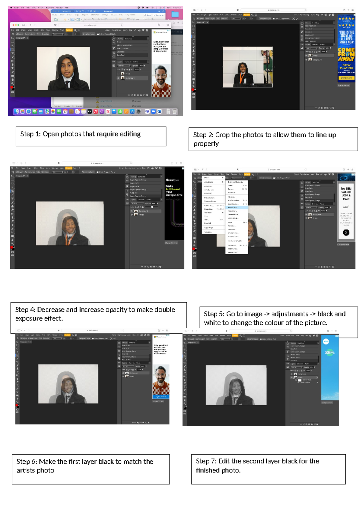 Step by step photograpy - MATH11009 - Step 1: Open photos that require ...