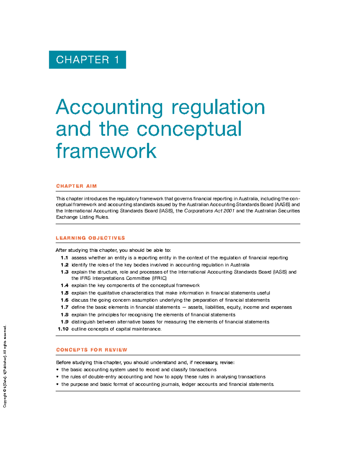 Chapter 1 - Accounting regulation & the conceptual framework - CHAPTER ...