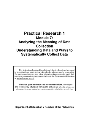 Practical-Research-1 Module-6 - PRACTICAL RESEARCH I: Qualitative ...