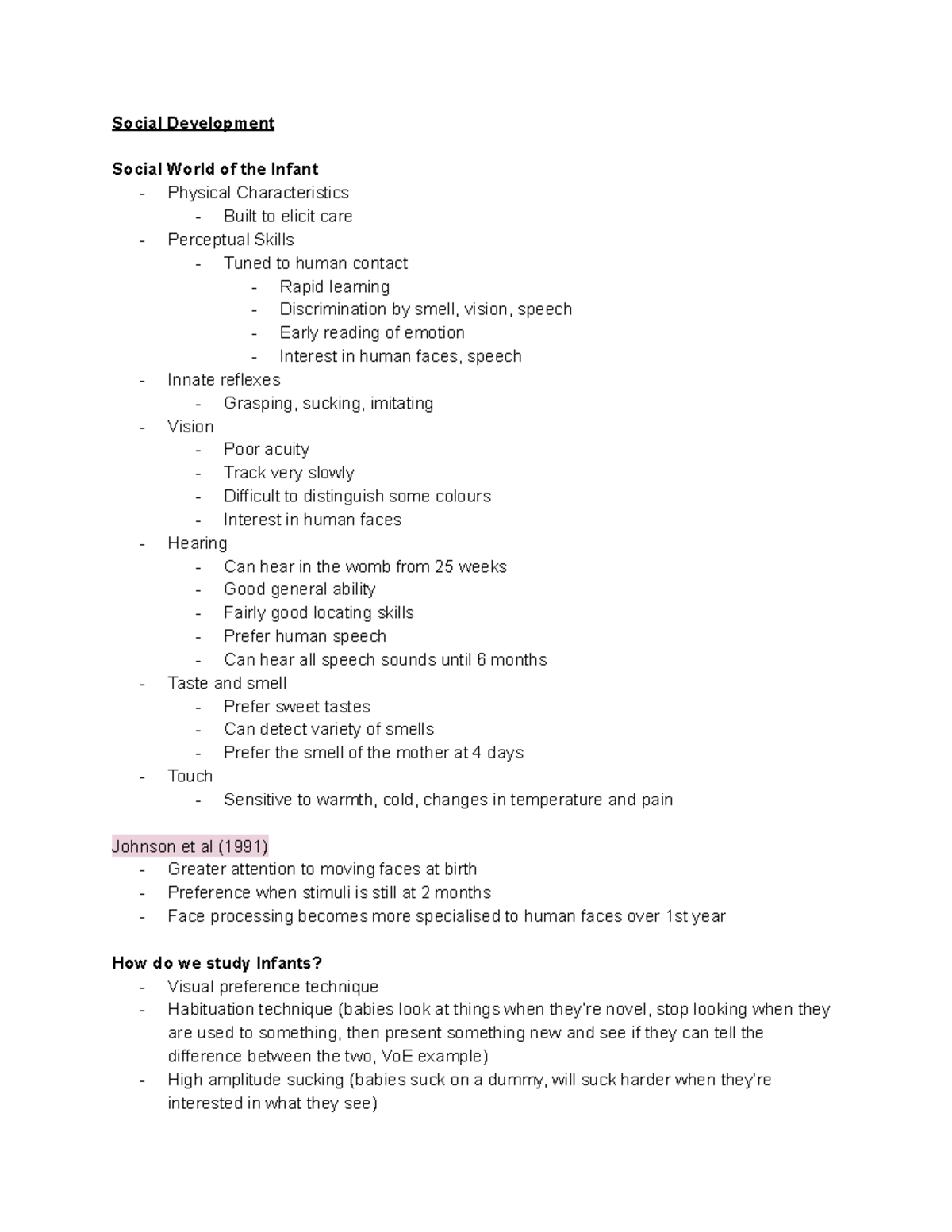 Social Development - Social Development Social World of the Infant ...