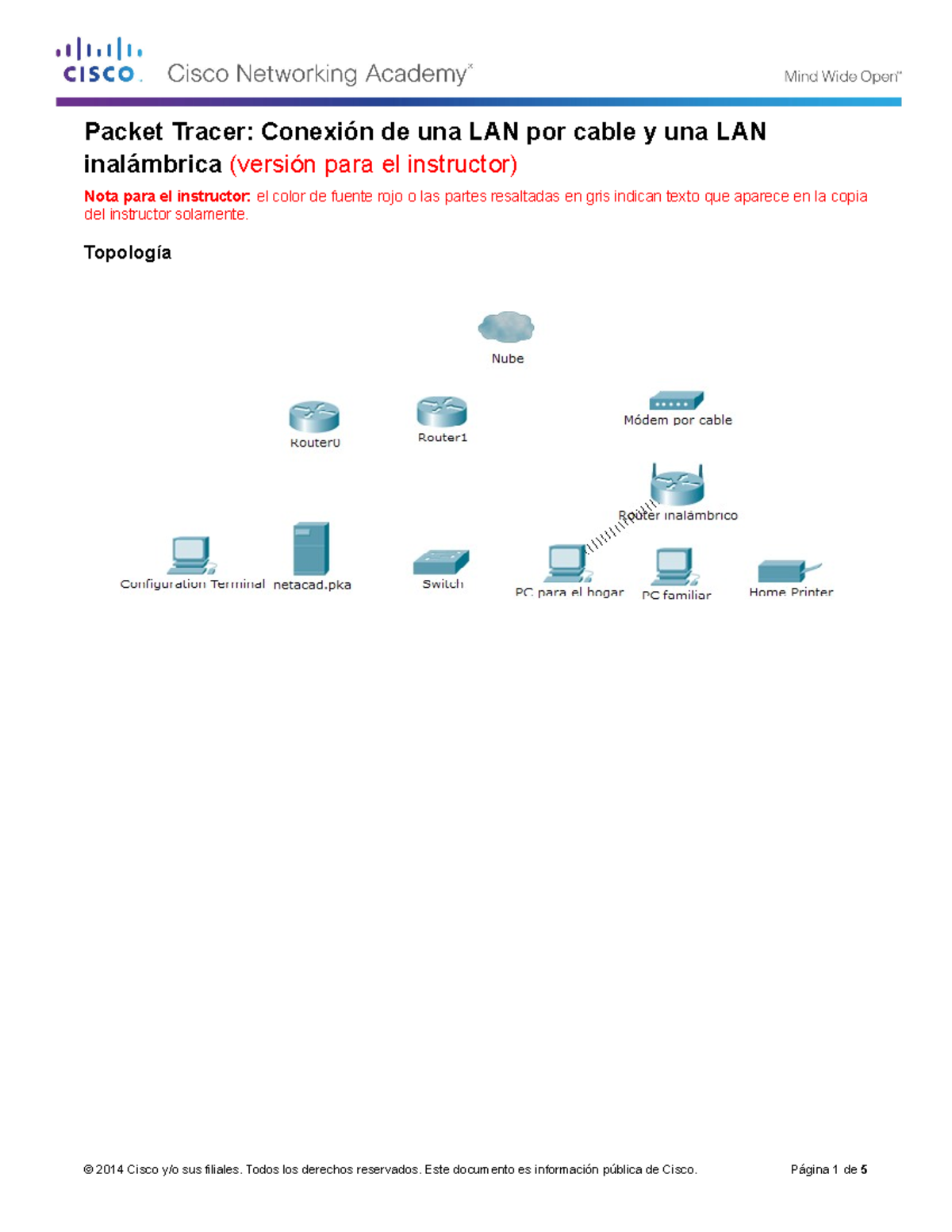 4.2.4.5 Packet Tracer - Connecting a Wired and Wireless LAN Instructions IG - Packet Tracer ...