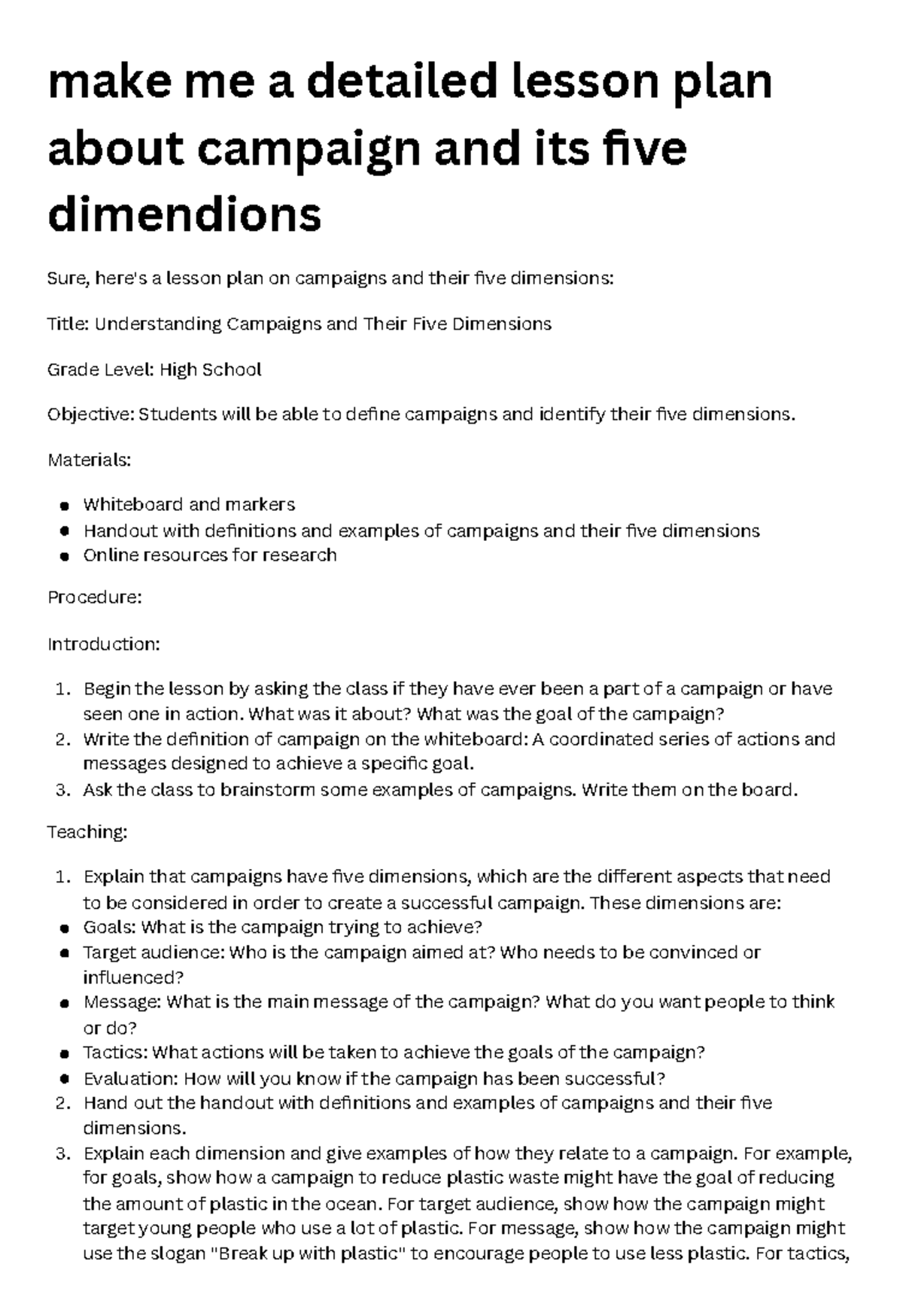 Make me a detailed lesson plan about Language of Research,Campaigns and ...