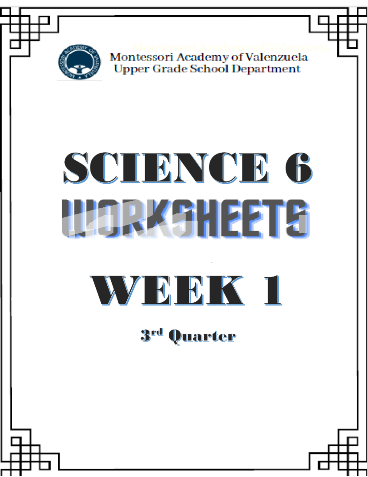 Science digital worksheets - HOMEWORK DIRECTION: Read each question ...
