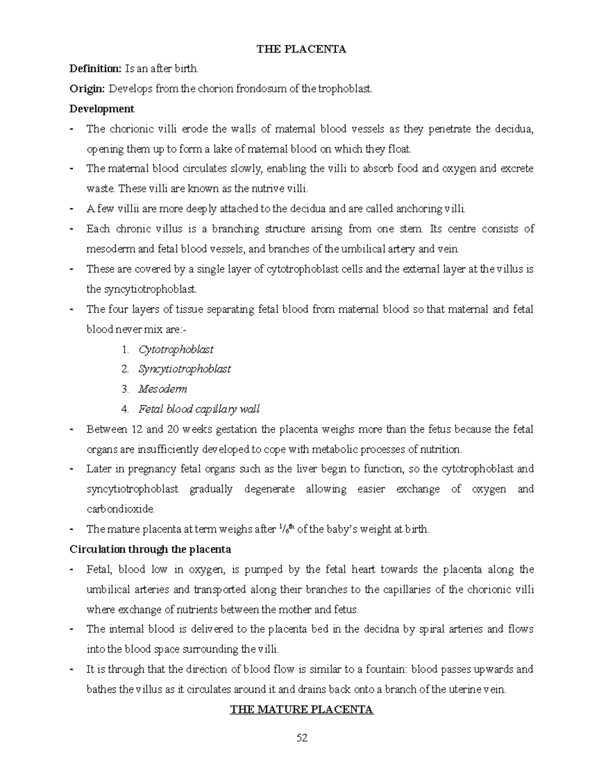 10. The Placenta - Compound Presentations - THE PLACENTA Definition: Is ...