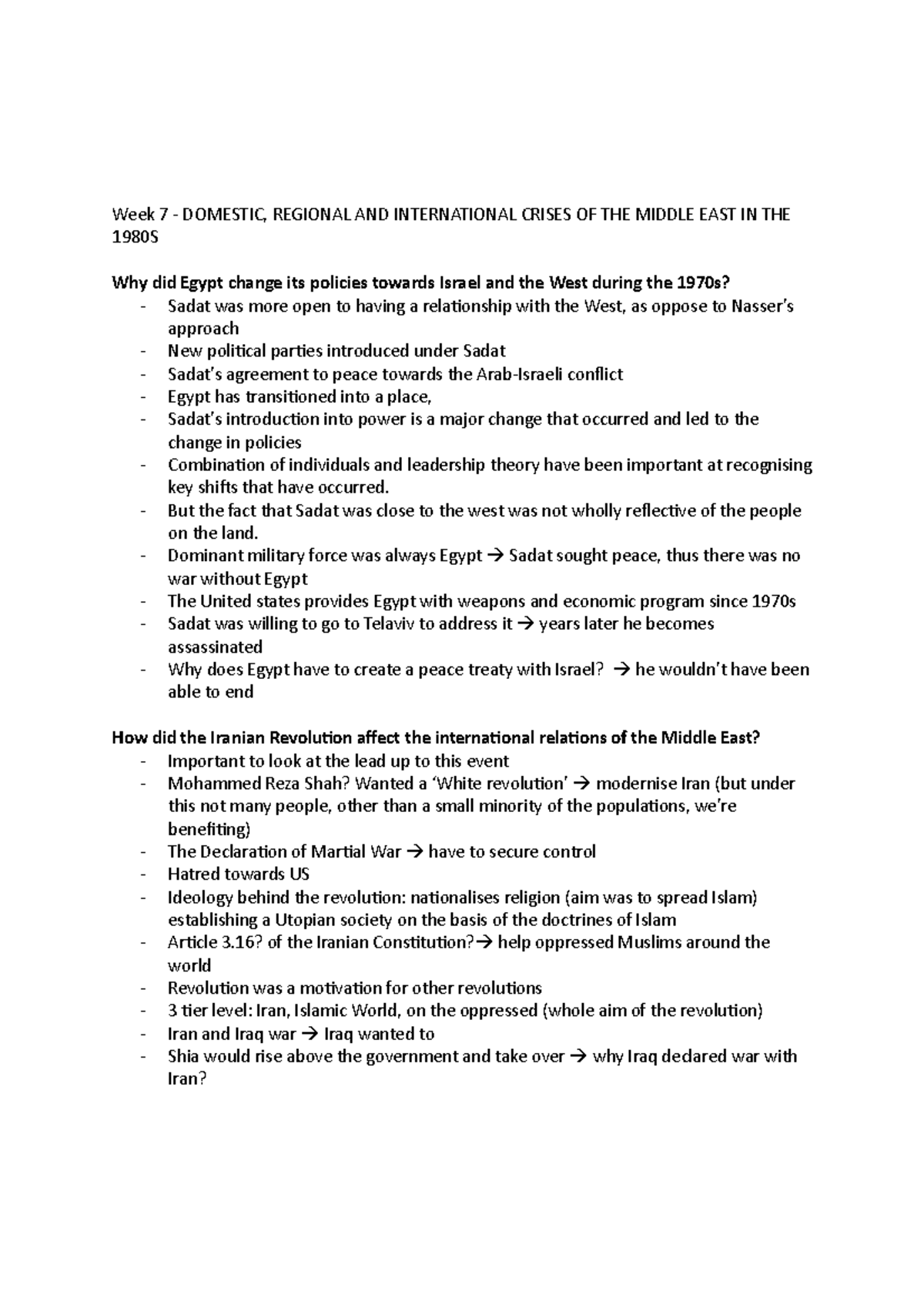 Week 7 - Tutorial notes - 100278 - UWS - Studocu