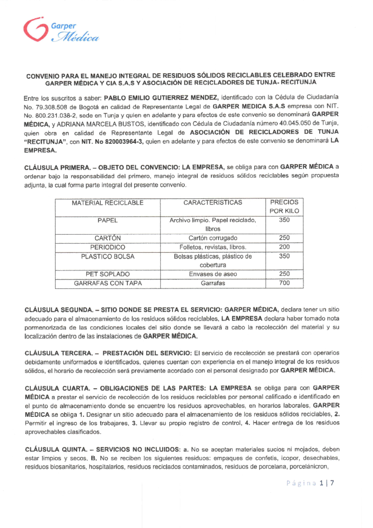 Convenio Garper Médica - seminario de investigación - Studocu