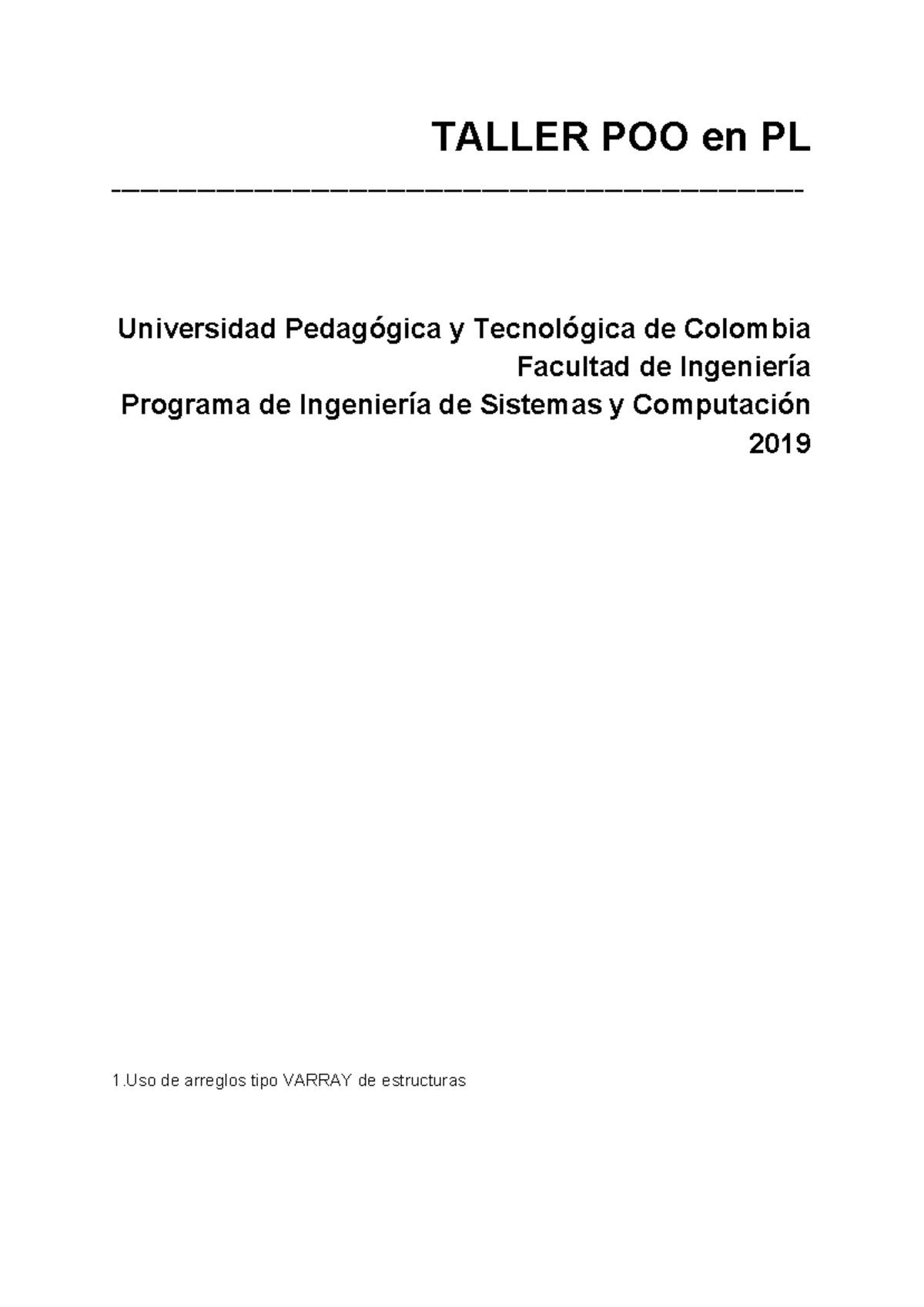 Taller - TALLER POO en PL