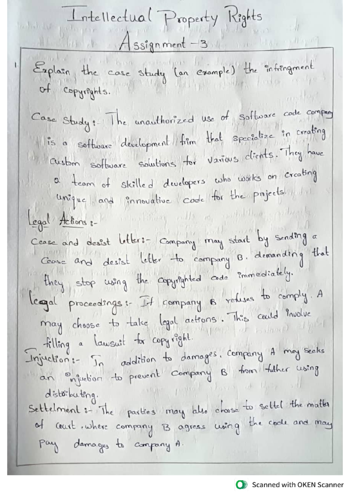 Ipr assignment 03 - No comments yet - Intellectual Property Rights ...