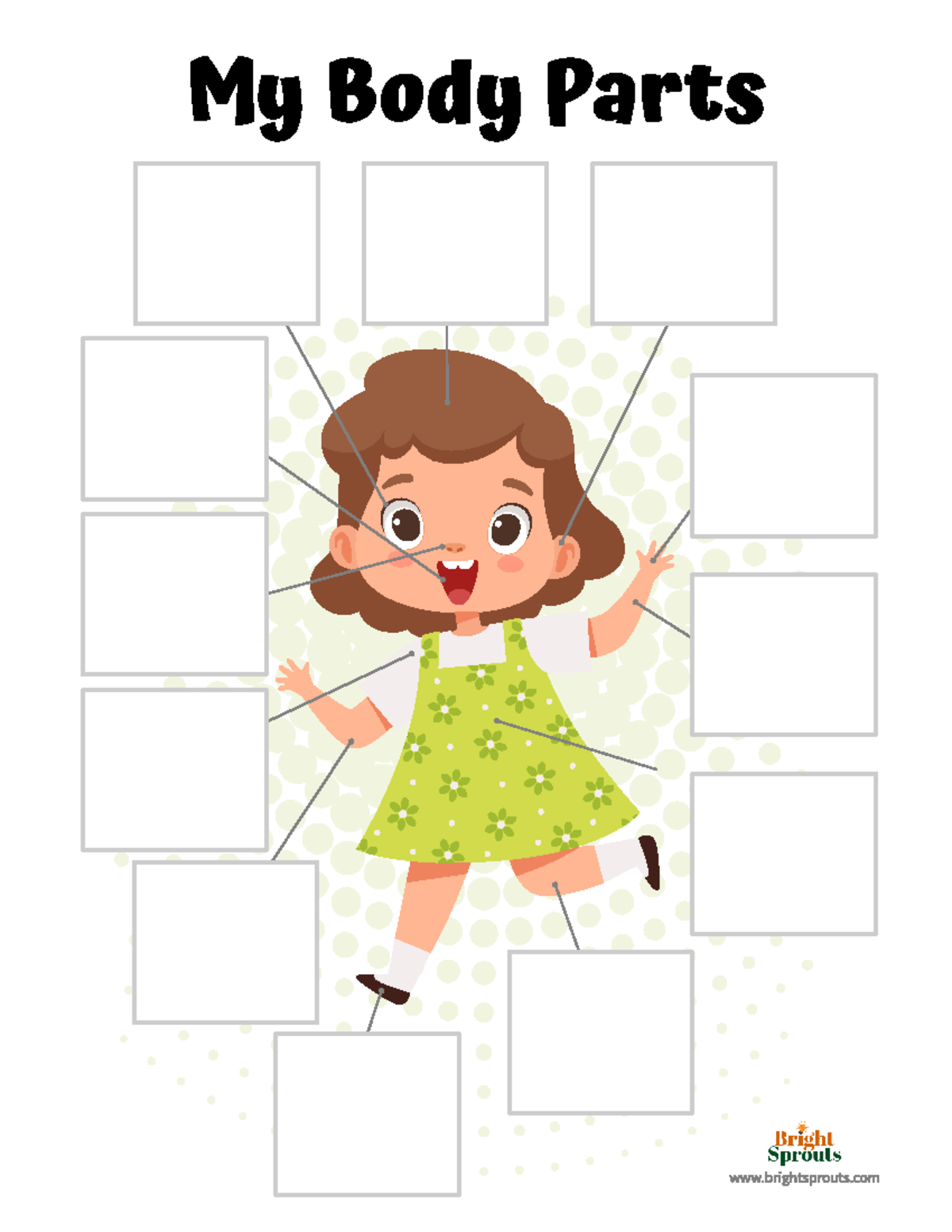 1-my body parts girl 2 - for K2 students - My Body Parts Bright Sprouts ...