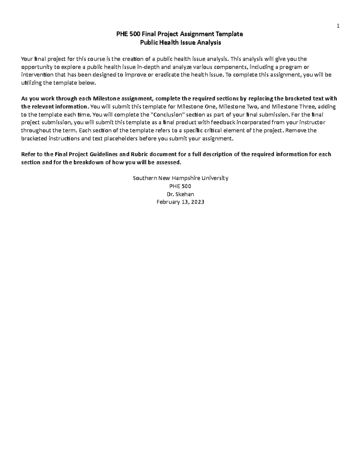 PHE 500 Final Project Milestone Three - PHE 500 Final Project ...