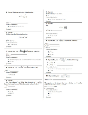 Applied Advanced Calculus - M ENGR 233 Exam Practice (Midterm) (1) Vectors (7 7) (Practice ...