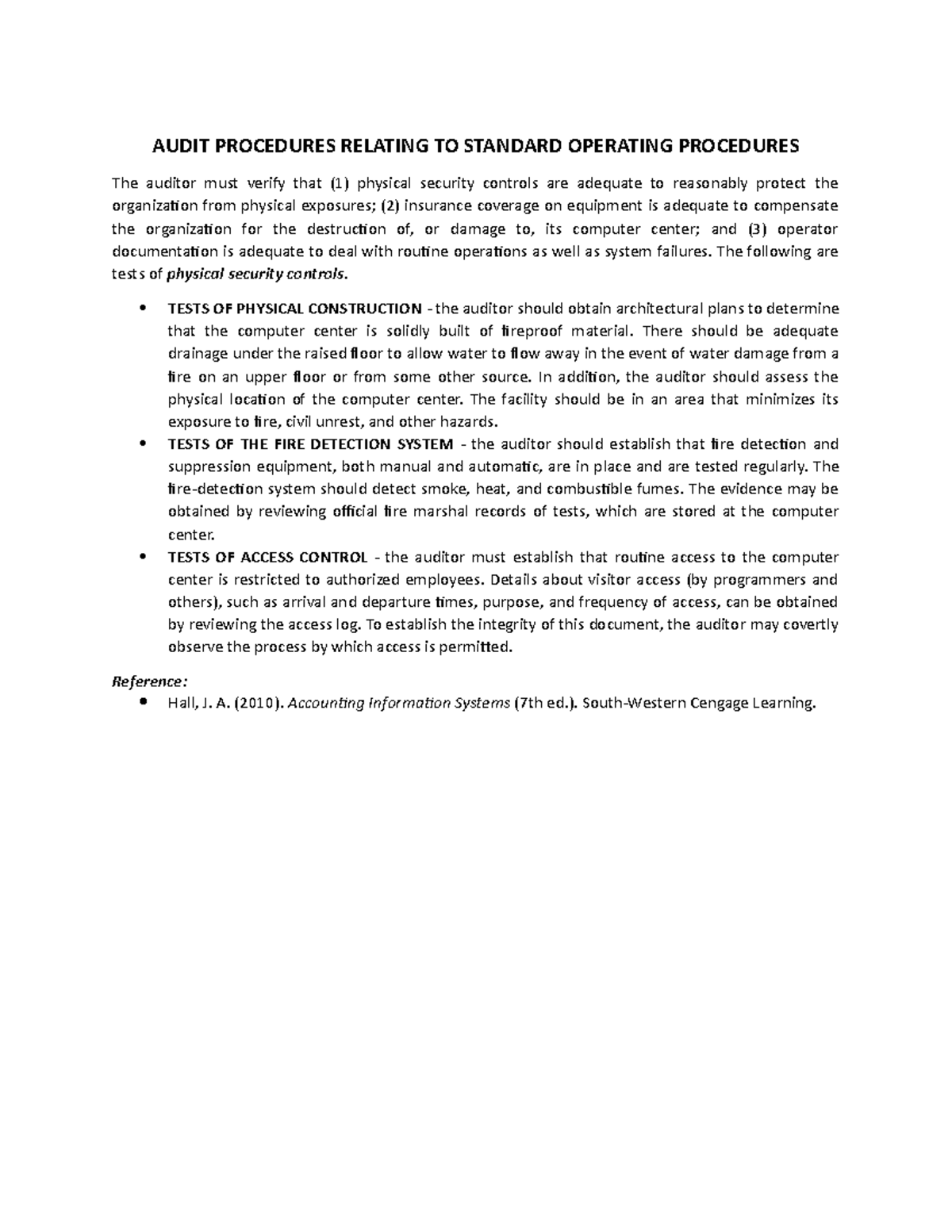 Ais 3 - AIS - AUDIT PROCEDURES RELATING TO STANDARD OPERATING ...