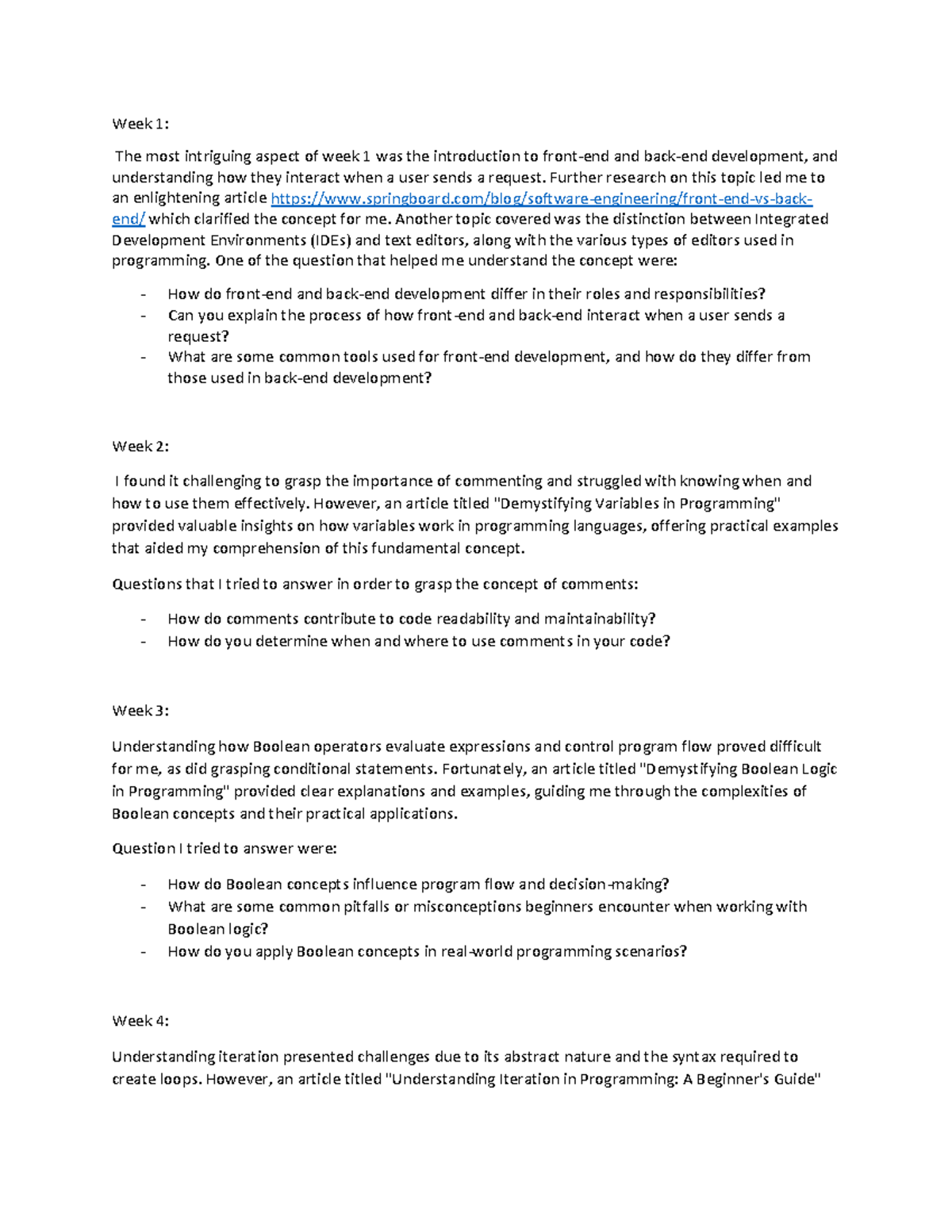 Optional Participation Essay - Week 1: The most intriguing aspect of ...