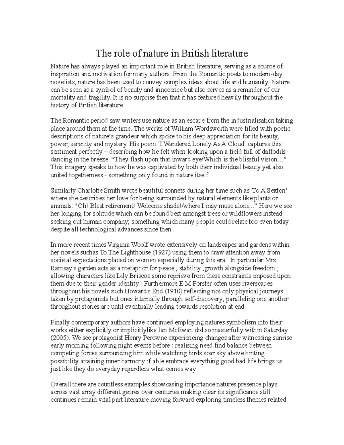 British Literature - From the Romantic poets to modern-day novelists ...