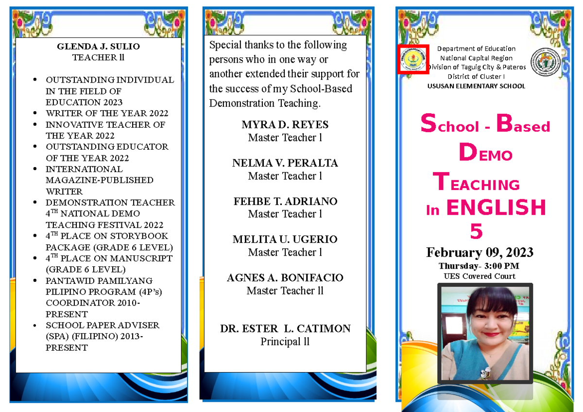 LP-DEMO-Eng - English 5 Demonstration Teaching - I would like to P R O ...