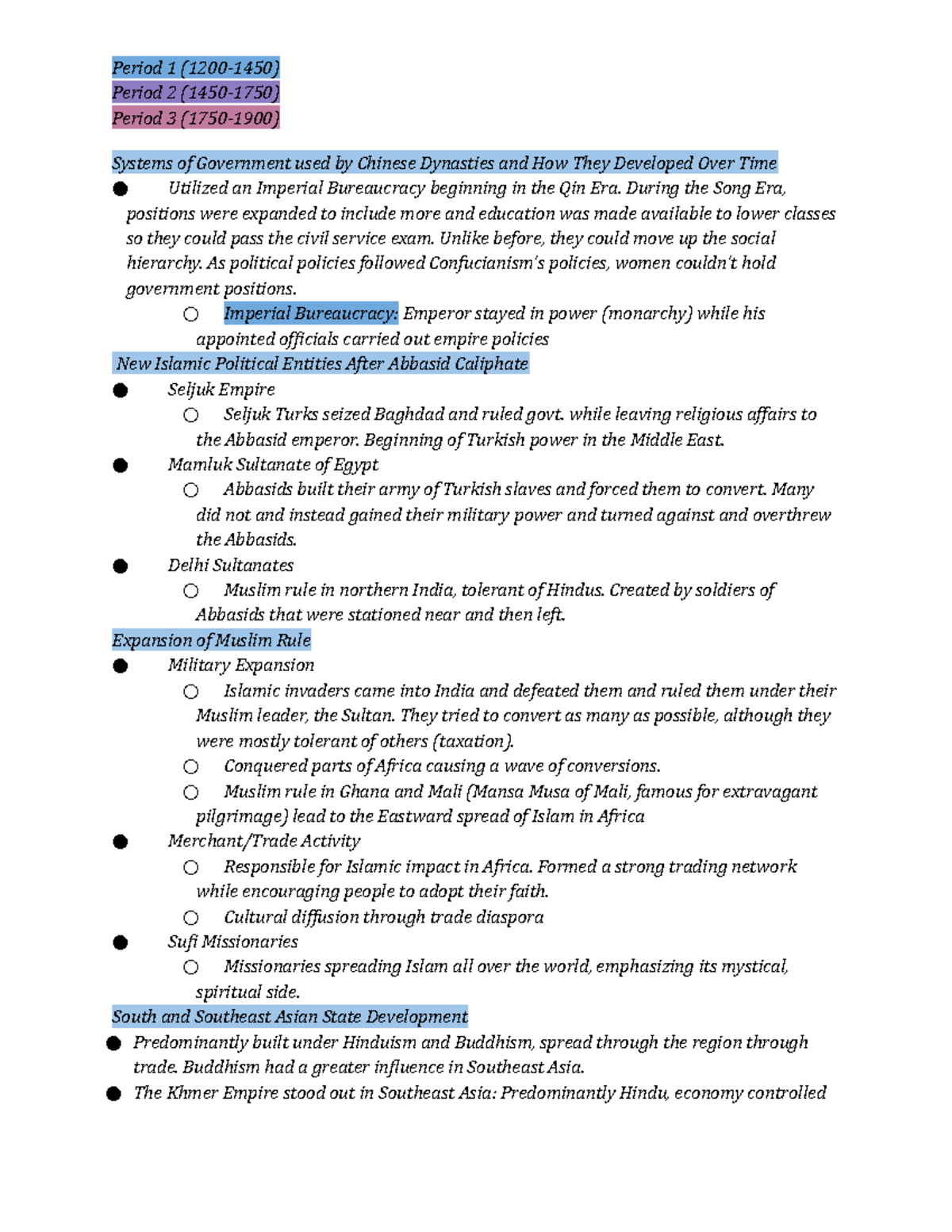 AP World History: Governance (Crash Course and Study Guide) - Period 2 ...